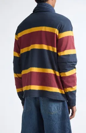 Sacai Chusen Dyed Striped Long Sleeve T-shirt