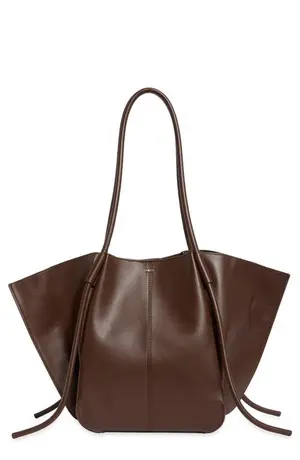 Jw Pei Large Nala Faux Leather Wide Tote - Deep Brown