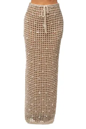 JLUXLABEL Pearl Shore Crochet Skirt - Ecru
