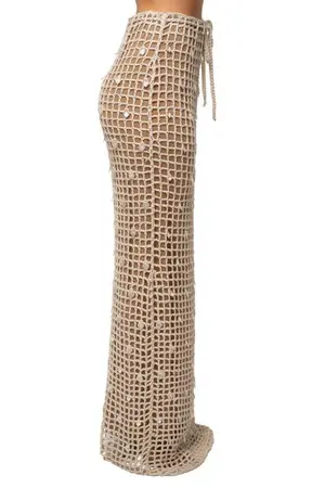 JLUXLABEL Pearl Shore Crochet Skirt