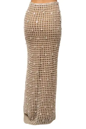 JLUXLABEL Pearl Shore Crochet Skirt