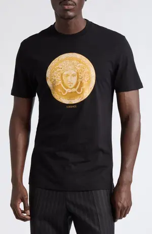 Versace Medusa Logo Graphic T-shirt - Black