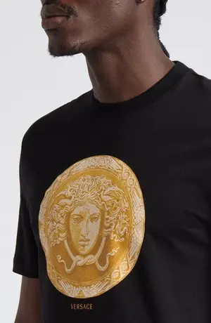 Versace Medusa Logo Graphic T-shirt - Black