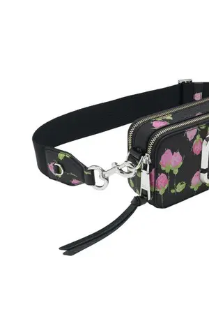 Marc Jacobs The Snapshot Hairy Suede Leather Crossbody Bag - Black Multi