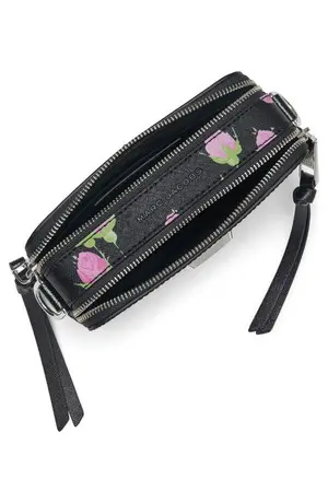 Marc Jacobs The Snapshot Hairy Suede Leather Crossbody Bag - Black Multi