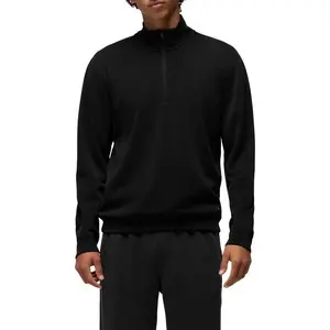 Prana Shea Soft Quarter Zip Pullover With Stand Collar - Black