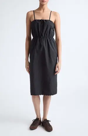 Cecilie Bahnsen Barr Drawstring Waist Dress - Black