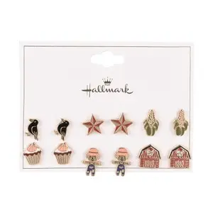 HALLMARK Farm Favorites 6-pair Stud Earring Set