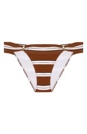 VIX PAULA HERMANNY Bia Striped Full Coverage Bikini Bottoms