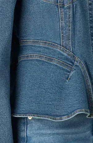 Wit & Wisdom Peplum Denim Jacket