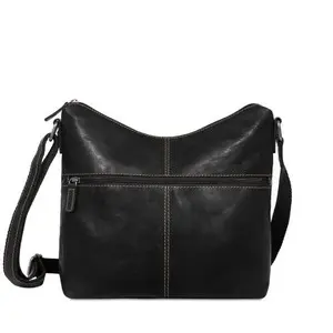 JACK GEORGES Voyager Uptown Hobo Bag W/large Front Pocket - Black