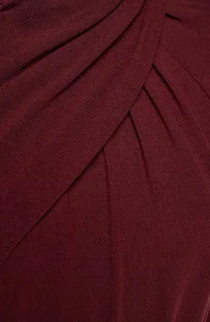 Donna Karan New York Mock Neck Long Sleeve Asymmetrical Hem Dress