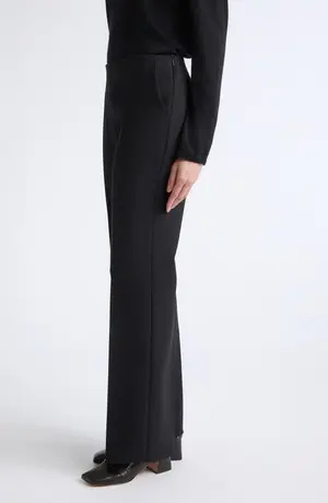 Max Mara Morata Stretch Virgin Wool Flare Leg Pants