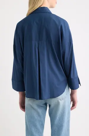 CISSA Three-quarter Sleeve Cotton Shirt
