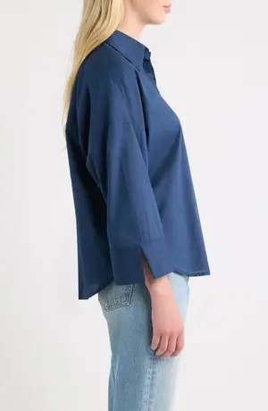 CISSA Three-quarter Sleeve Cotton Shirt