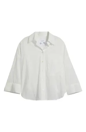 CISSA Brentwood Cotton Shirt With Dropped Shoulders - White