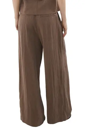 Mango Straight Leg Lyocell Trousers