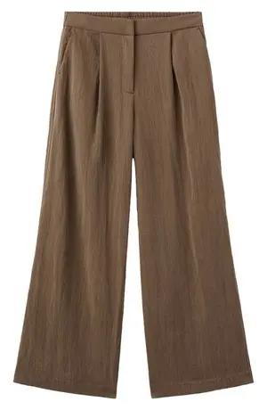 Mango Straight Leg Lyocell Trousers