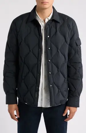 Rag & Bone Dane Quilted Shirt Jacket - Black