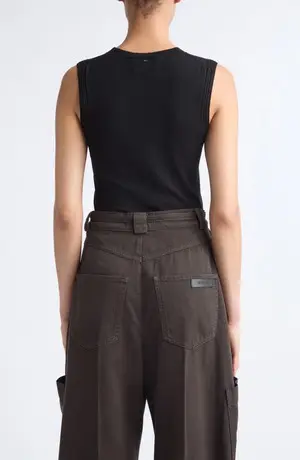 Sportmax Sleeveless Sweater With Mesh Accents