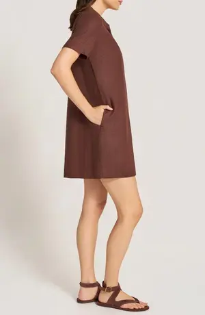 Matty M. Sable Linen Blend Popover Dress