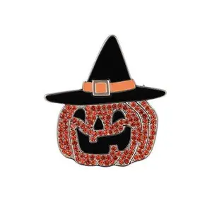 HALLMARK Halloween Jack-o'-lantern Witch Hat Pin