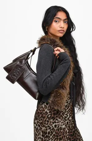 Marc Jacobs Small The Sack Bag Crinkled Leather Hobo - Fondant