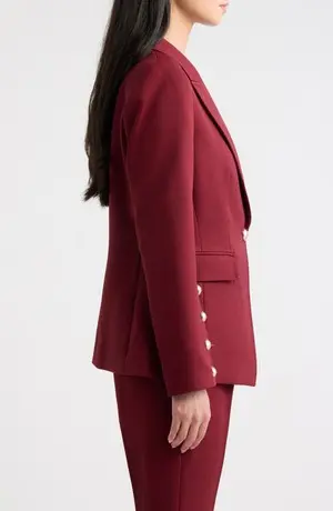 TAHARI ASL Single-button Structured Blazer With Notched Lapels