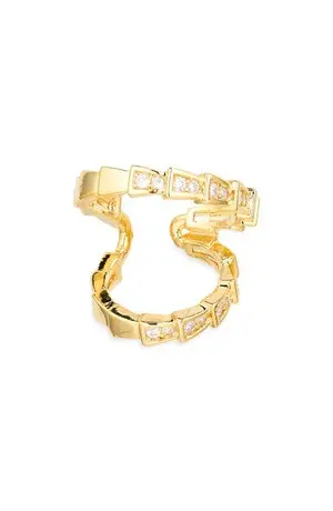 MELANIA CLARA Cubic Zirconia Double Ear Cuff - Gold