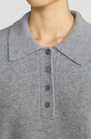 FRAME The Academy Cashmere Polo Sweater