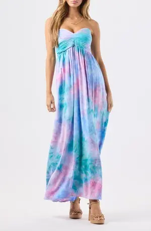 Tiare Hawaii Shawna Strapless Maxi Dress - Marbled Crystal