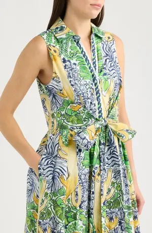 Lilly Pulitzer® Sleeveless Stretch Cotton Shirtdress