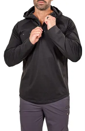 MACEOO Performance Athletic Quarter Zip Hoodie