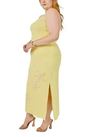 Endless Rose Flower Detail Halter Maxi Dress