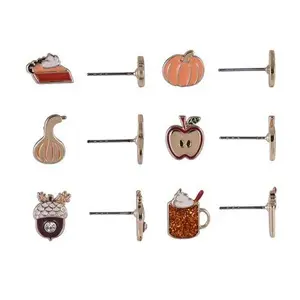 HALLMARK Fall Favorites 6-pair Earring Set - Orange