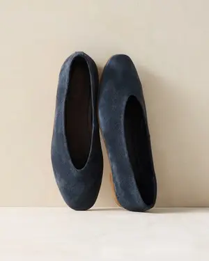 HAVEN WELL WITHIN Soft Suede Ballet Flats - Nightfall