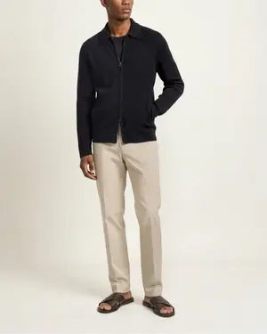 Orlebar Brown Shelby Merino Wool Cardigan - Night Iris