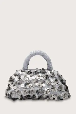 Merlette Lune Mini Embellished Bag - Silver