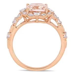 JULIANNA B. White Sapphire Vintage Halo Ring