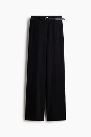 H&M Straight-leg Pants With Belt