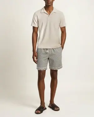 Orlebar Brown Setter Seersucker Shorter Length Swim Shorts