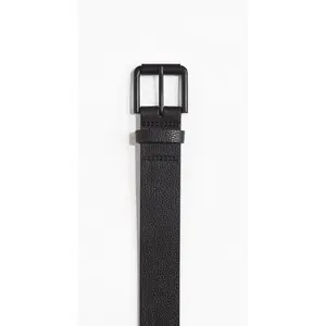 H&M Leather Belt With Metal Buckle - Black
