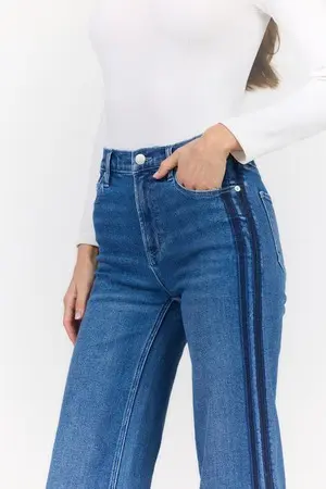 DEAR JOHN Margot Mid Rise Straight Leg Jeans