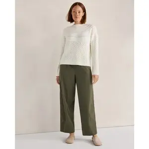 HAVEN WELL WITHIN Organic Cotton Twill Barrel Leg Pants - Forest