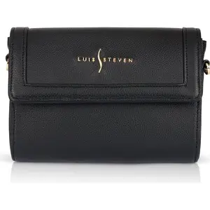LUIS STEVEN Charley Leather Crossbody - Black