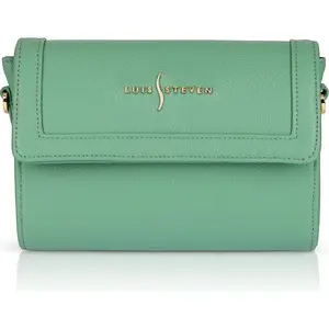 LUIS STEVEN Charley Leather Crossbody Sage