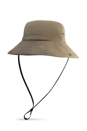 Coolibar Chase Featherweight Bucket Hat - Khaki/navy