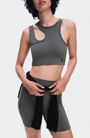 On Studio Asymmetric Crop Tank - Ember