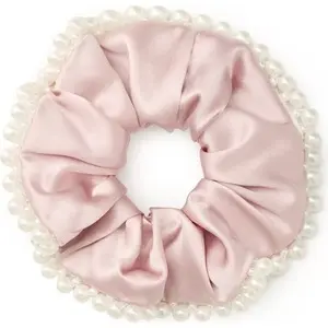 OLAH Pearl Glaze Silk Scrunchie - Blush Pink