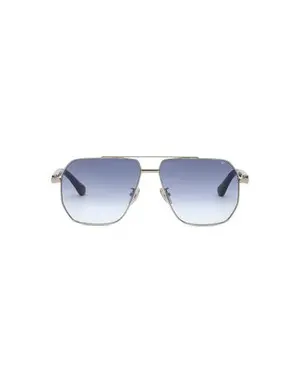 Philipp Plein Aviator Sunglasses With Double Bridge Detail - Shinypalladium